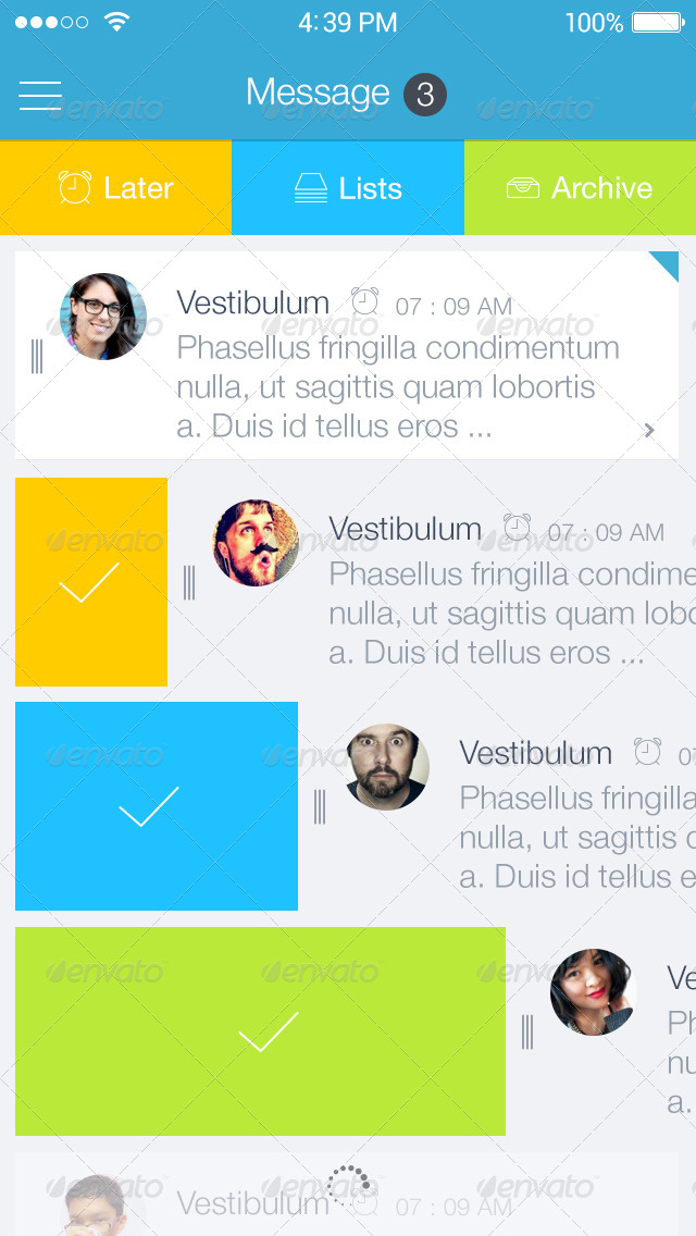 Flat UI for Mobile, Web Elements | GraphicRiver